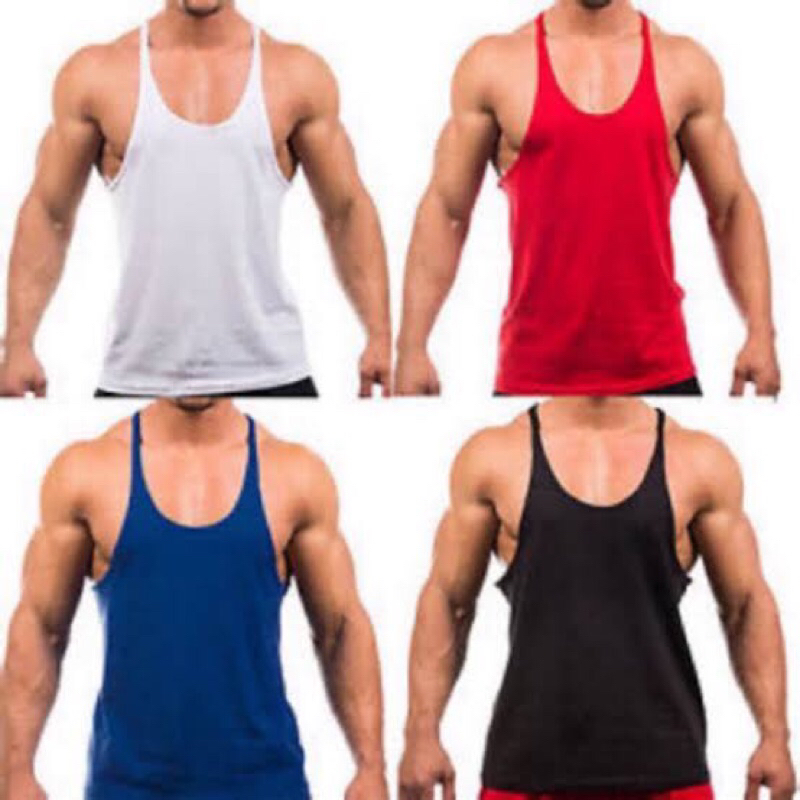 Gym Sando stringer tank top workout jump running sports top basketball ...