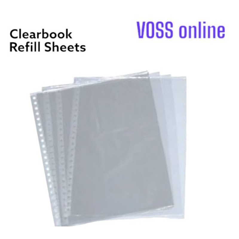 Clearbook Refill Sheets, Clear Plastic Sheets, 10 Sheets per pack ...