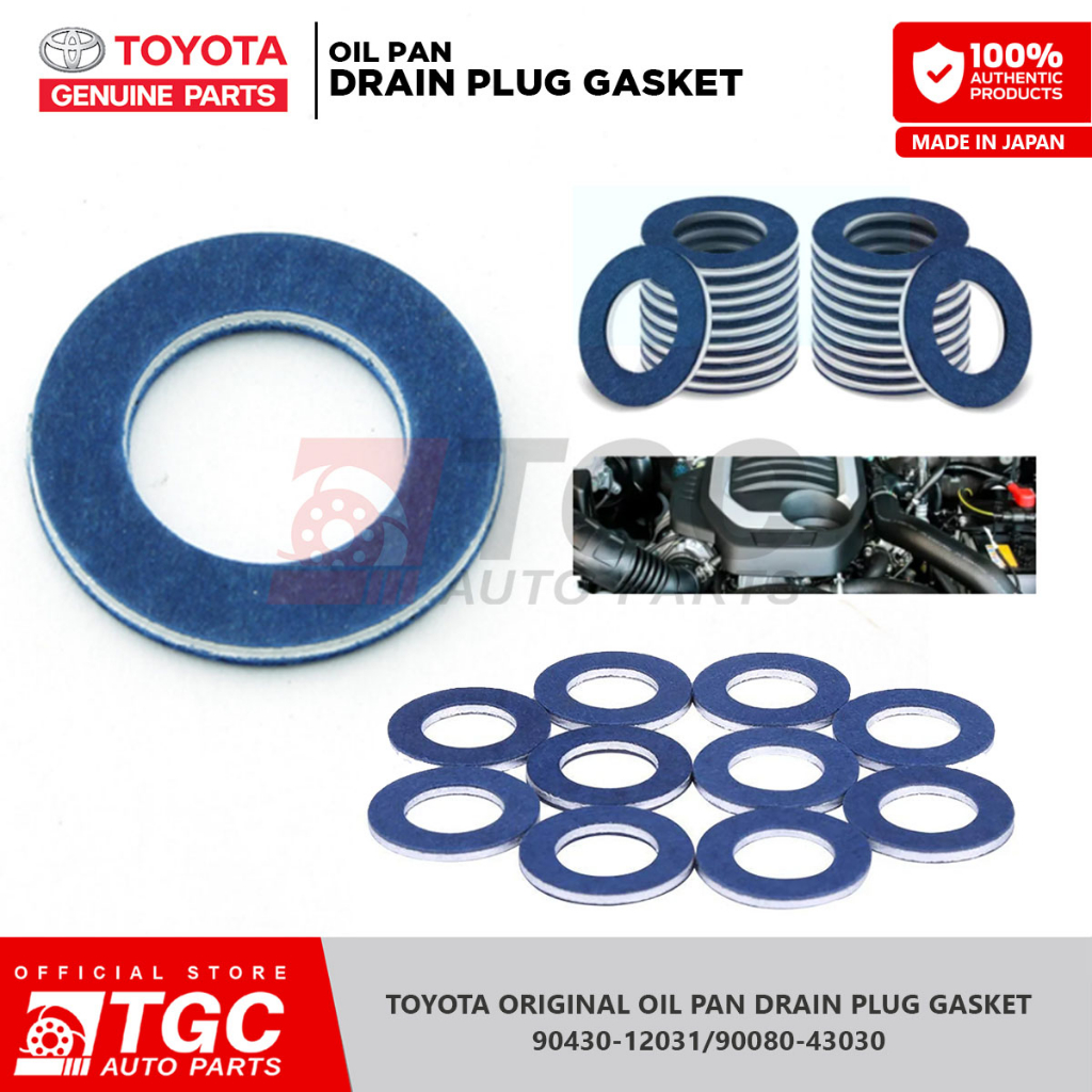 Toyota Genuine Original Oil Pan Drain Plug Gasket ( 90430-12031/90080 ...