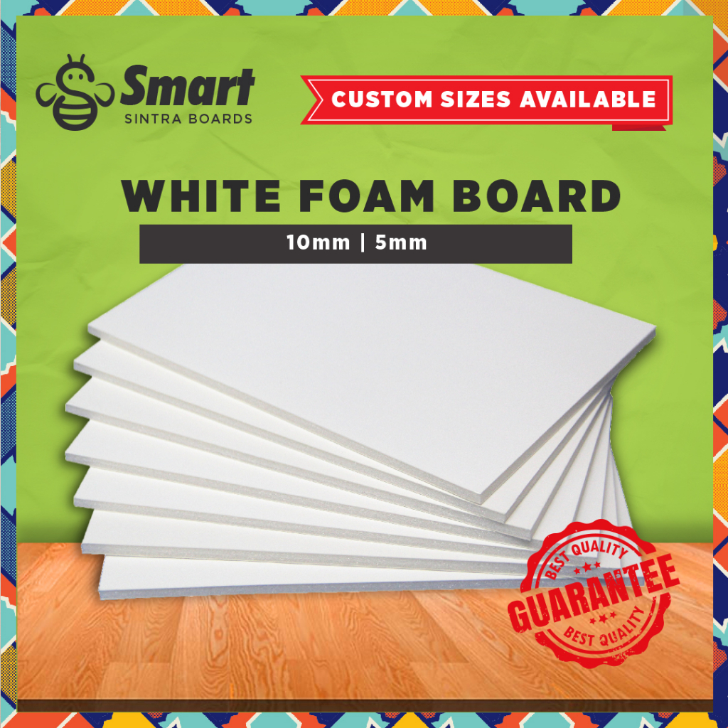 FOAM BOARD WHITE - A4, A5, A6, A7,A8 ETC - CUSTOM SIZE AVAILABLE ...