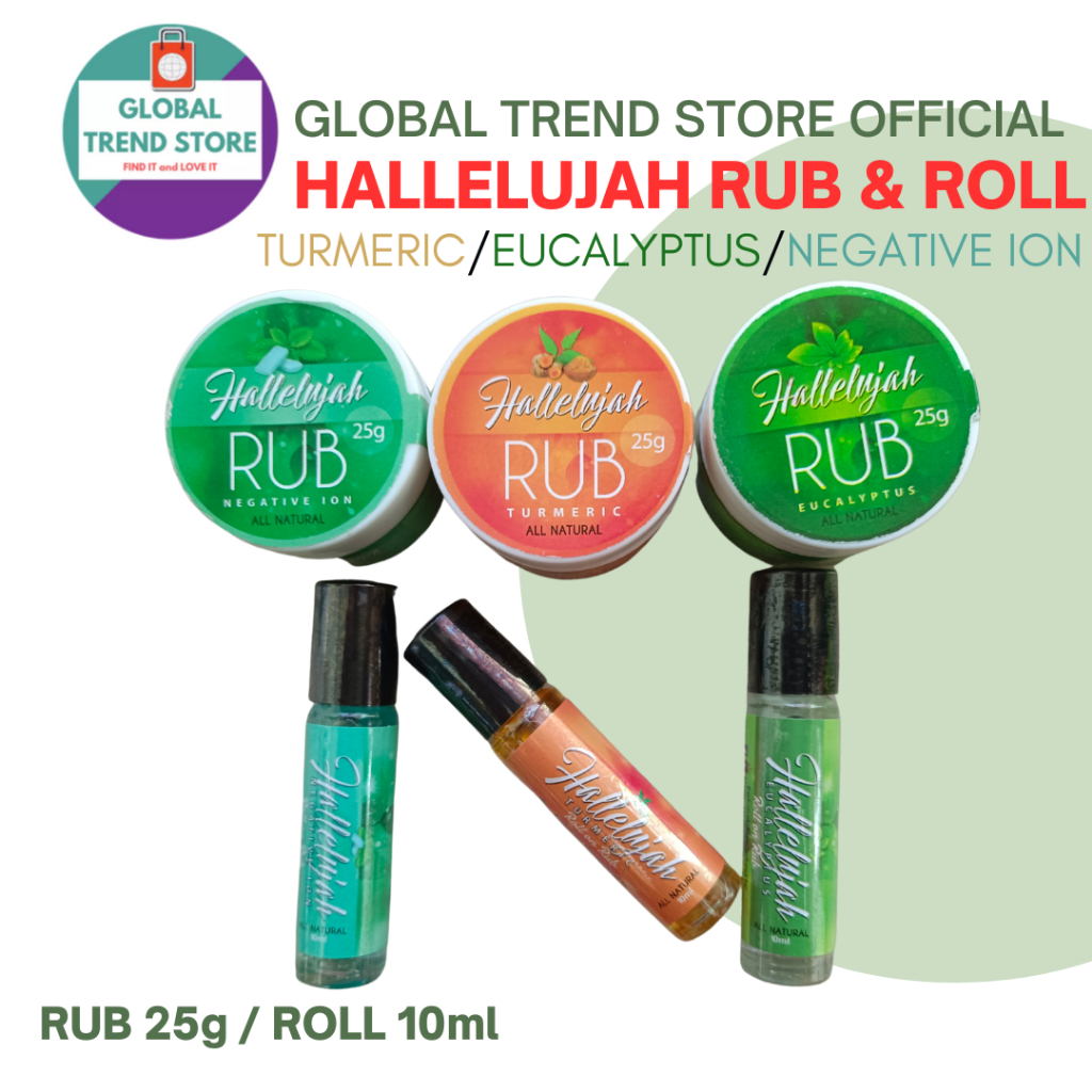 Hallelujah Rub and Roll comes in 3 variants- Eucalyptus, Turmeric ...