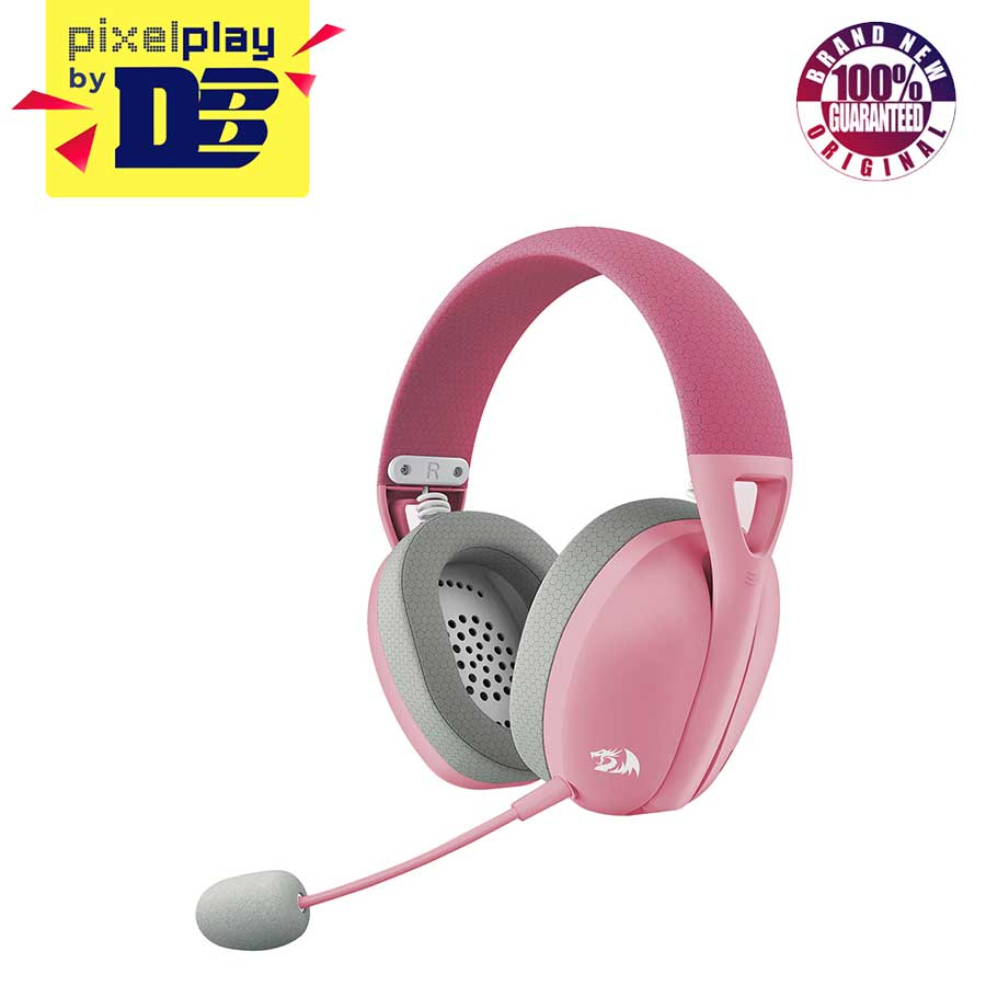 Redragon IRE Pro Ultra-Light Wireless Gaming Headset (Pink-Gray ...
