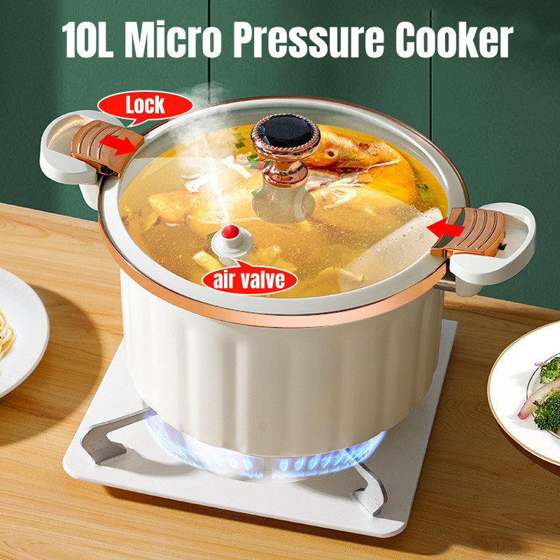 10L Micro Pressure Cooker Non-stick Pan New Stew Pot Multi Pressure ...