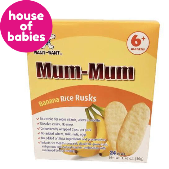 Mum-Mum Banana Rice Rusks 50g | Shopee Philippines