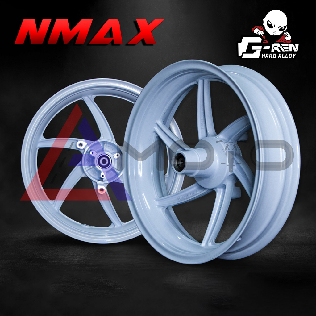 ORIGINAL G-REN MAGS GR6 6 SPOKES FOR NMAX V1 / 13S / 14S 3.5 / 4.0 ( SOLD AS SET ) G REN ...