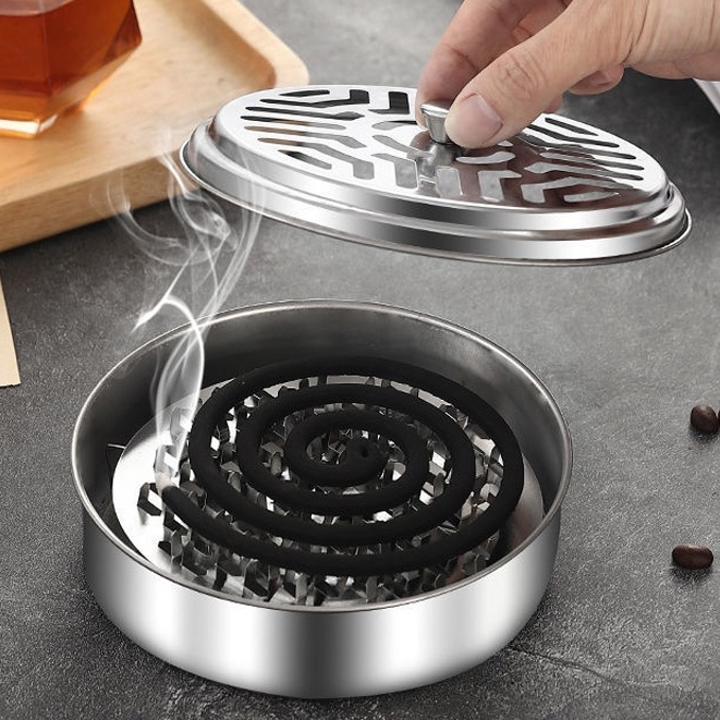 Mosquito Coil Holder Large Metal Repellent Rack With Cover | Shopee ...