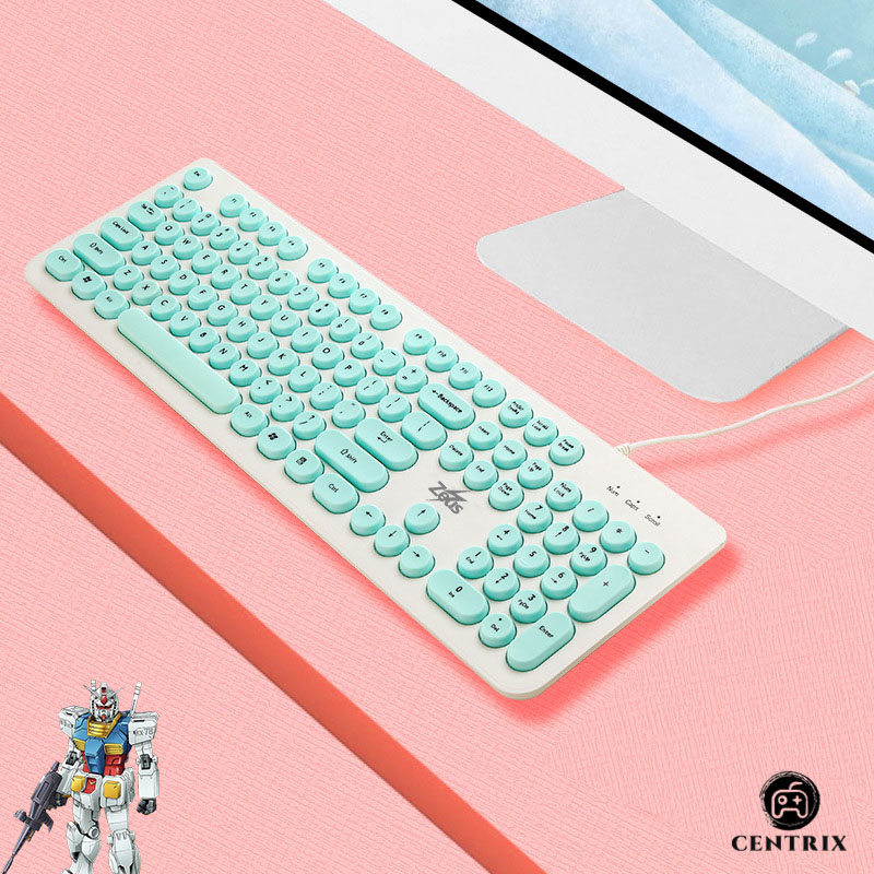 Centrix K-100 KW10 ( SteamPunk )Retro Round Keycaps 104 Keys For Gaming ...