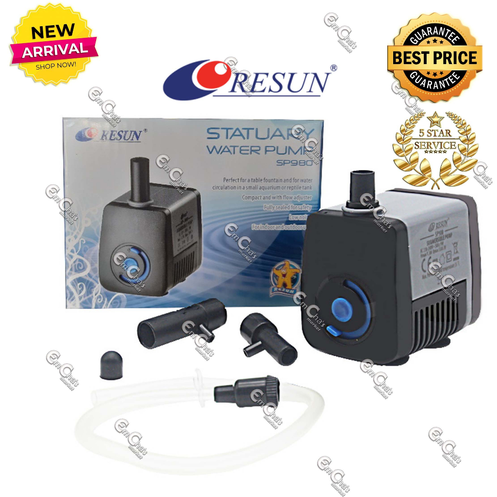 Resun Submersible Pump SP-980 (9Watts) (Sp-Nine Eighty) Ideal For 15-20 ...
