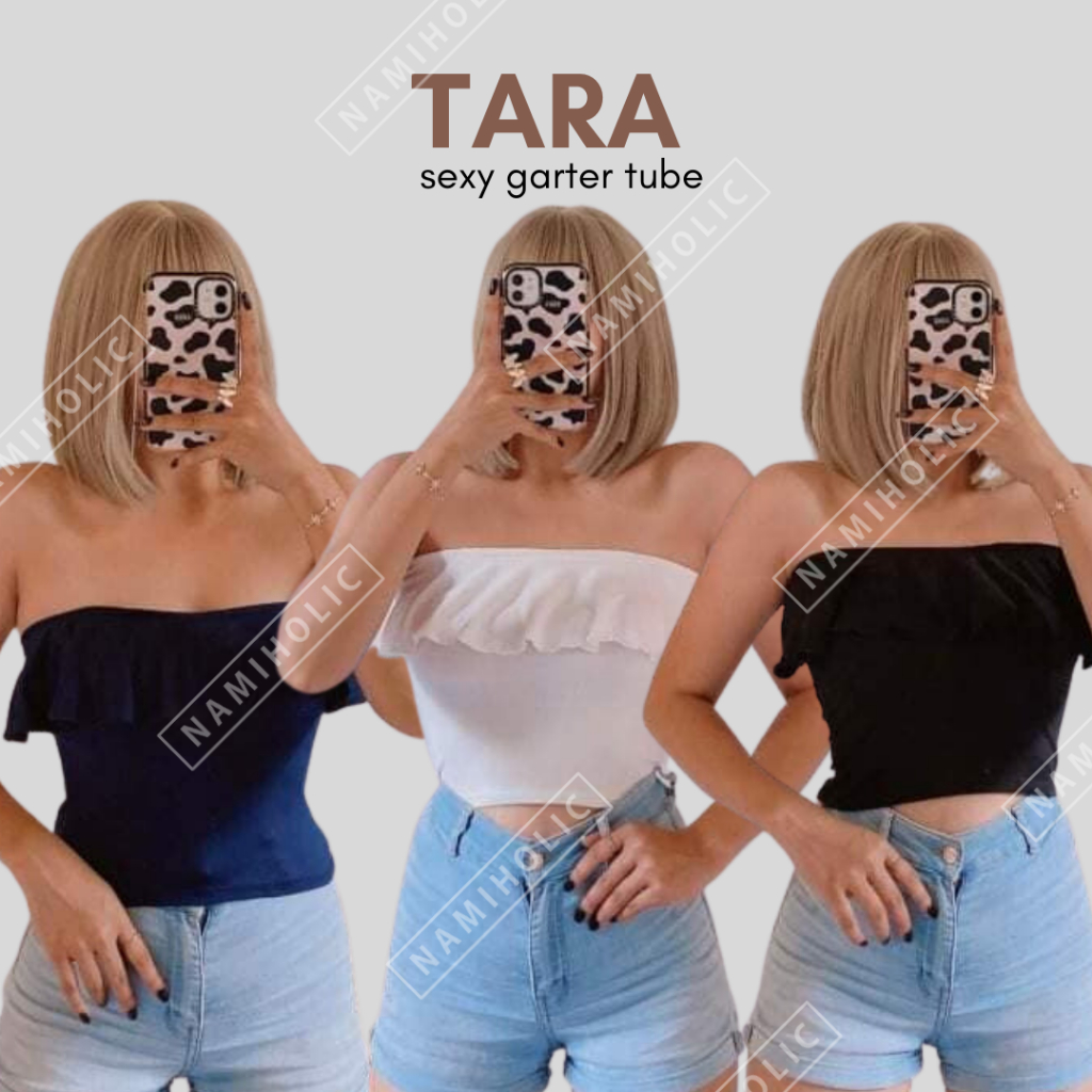 Namiholic Tara Sexy Garter Tube Crop Top I Cotton Spandex I XS to SMALL ...