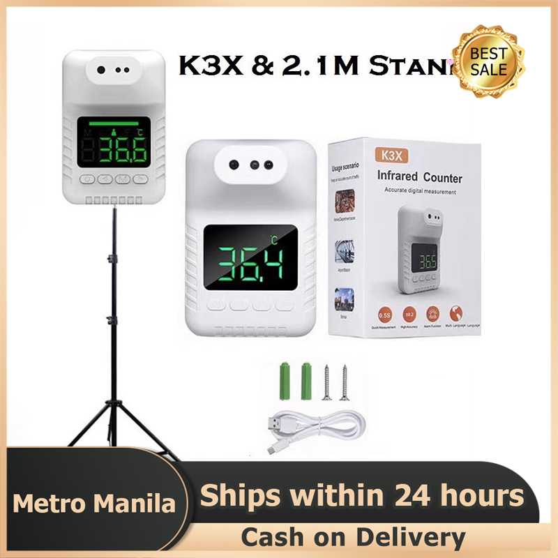 Ready Stock Thermal Scanner K3/X Wall Mount Thermometer Automatic ...