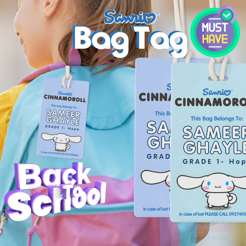 Cinnamoroll Luggage Tag | Personalized Airplane Tag | Customized Sanrio ...
