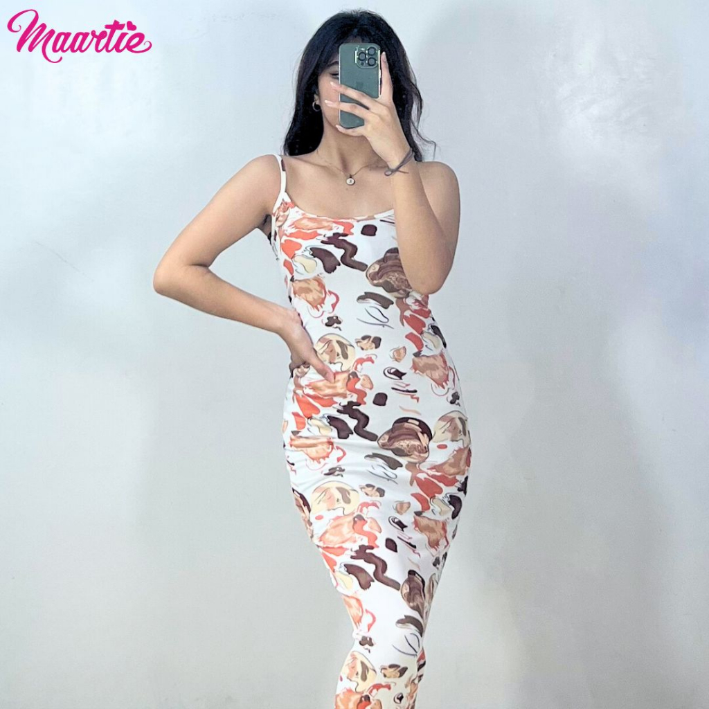 MAARTIE Julia Baretto Long Maxi Fitted Dress | Hubadera Dress | Long ...