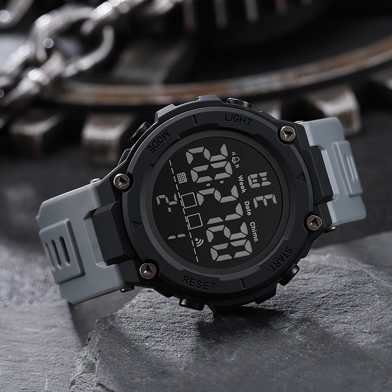 Men's LED Waterproof Sports Watch Fashion Leather Watches | Shopee ...