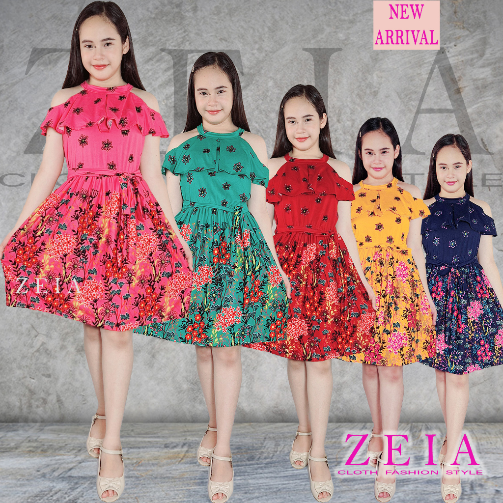 ZEIA BAKUNA KID DRESS IN COTTON SPANDEX FABRIC WITH SENEPA PRINTS ...