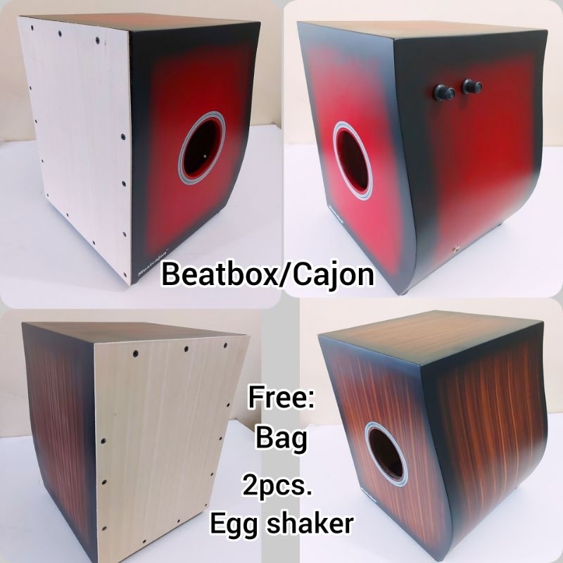 Beatbox/Cajon With & Without Pick-Up (Free bag & 2pcs. Egg Shaker ...