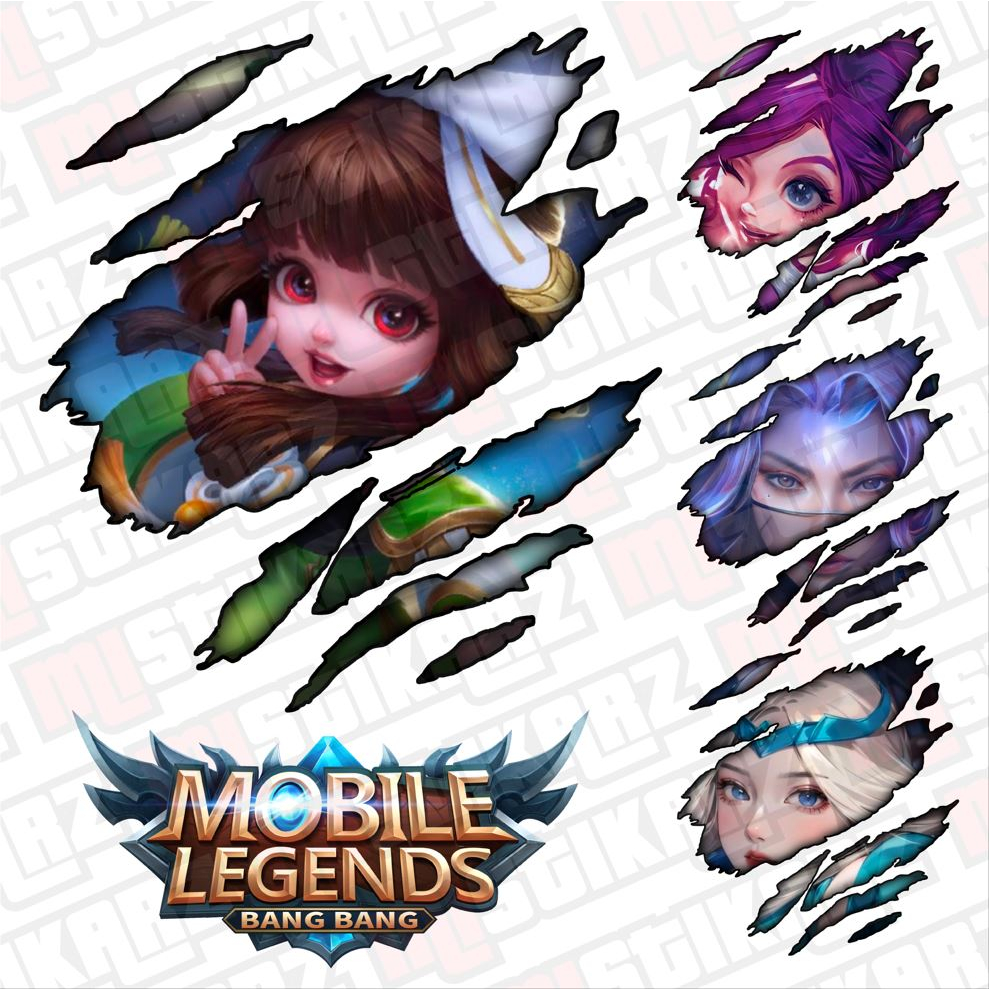 Mobile Legends Heroes Scratch Sticker - Vinyl Waterproof Sticker ...