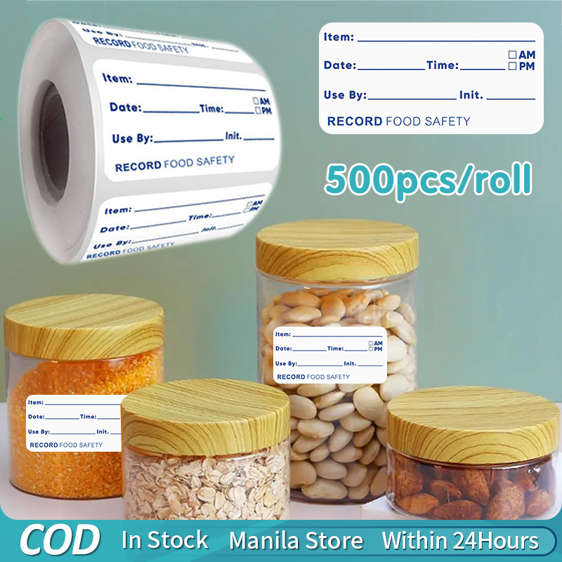 500pcs/roll Food Labels for Catering Food Date Storage Labels Food ...