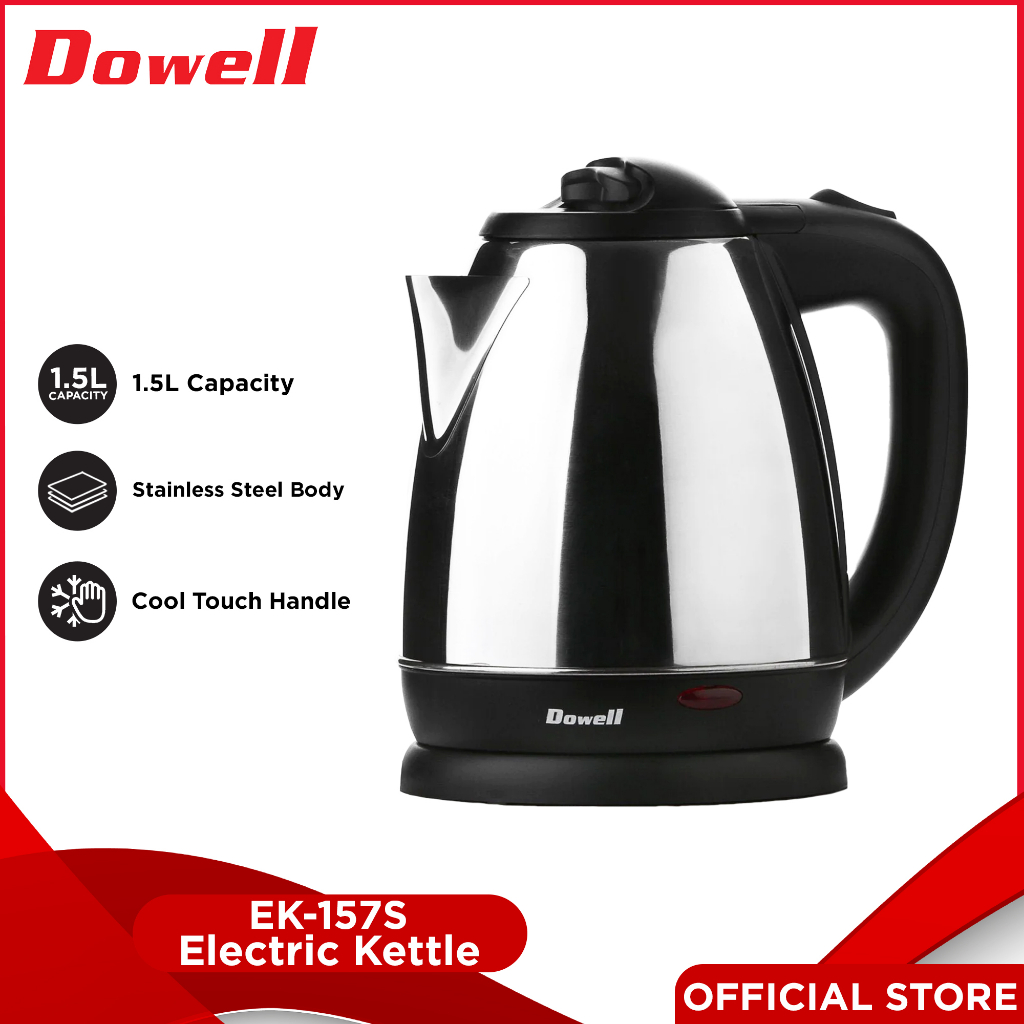 Dowell 1.5L Electric Kettle EK-157S | Shopee Philippines