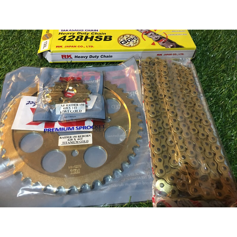 RK gold chain set for raider 150 reborn and R150fi | Shopee Philippines