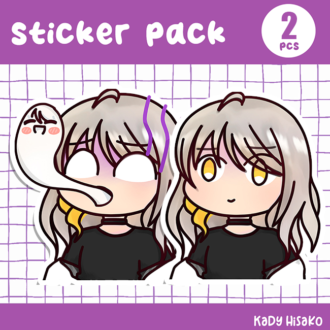 PHVtuber Kady Hisako Scared Sticker Pack | Shopee Philippines