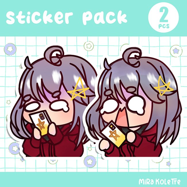 PHVtuber Mira Kolette Scared Sticker Pack | Shopee Philippines