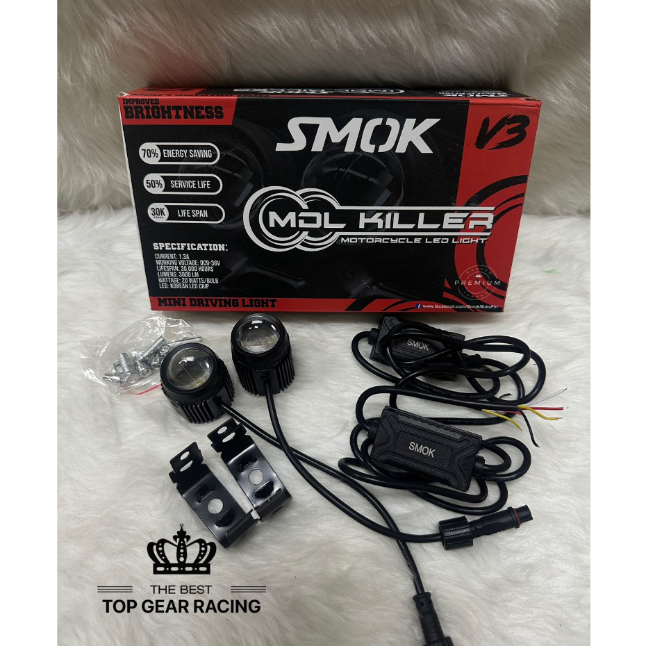 SMOK MINI DRIVING LIGHT V3 20W MDL KILLER MOTORCYCLE LED LIGHT WHITE YELLOW DUAL LIGHT | Shopee ...