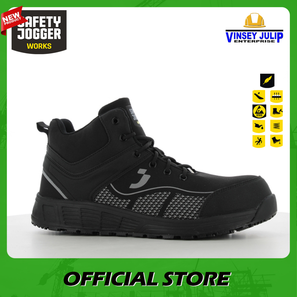 Safety Jogger MILOS S1P ESD MID CUT Safety Shoes, Heat Resistant ...
