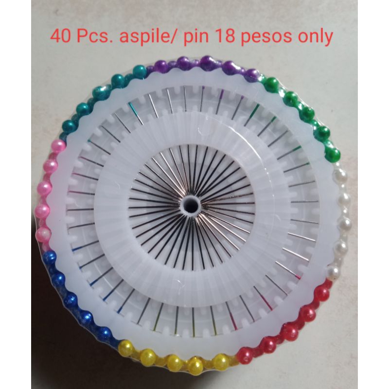 Aspile / Pin / assorted colors 40 Pcs. | Shopee Philippines