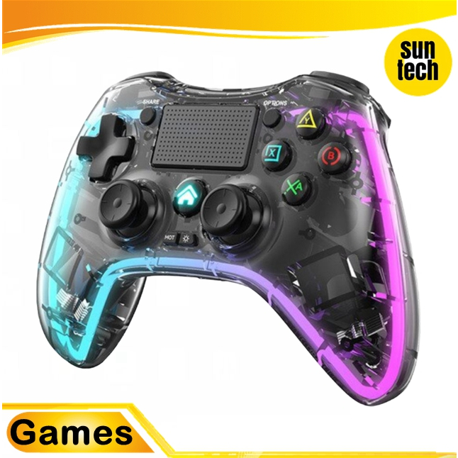 P05 6-Axis Gyroscope Transparent Wireless Joystick Gamepad Game ...