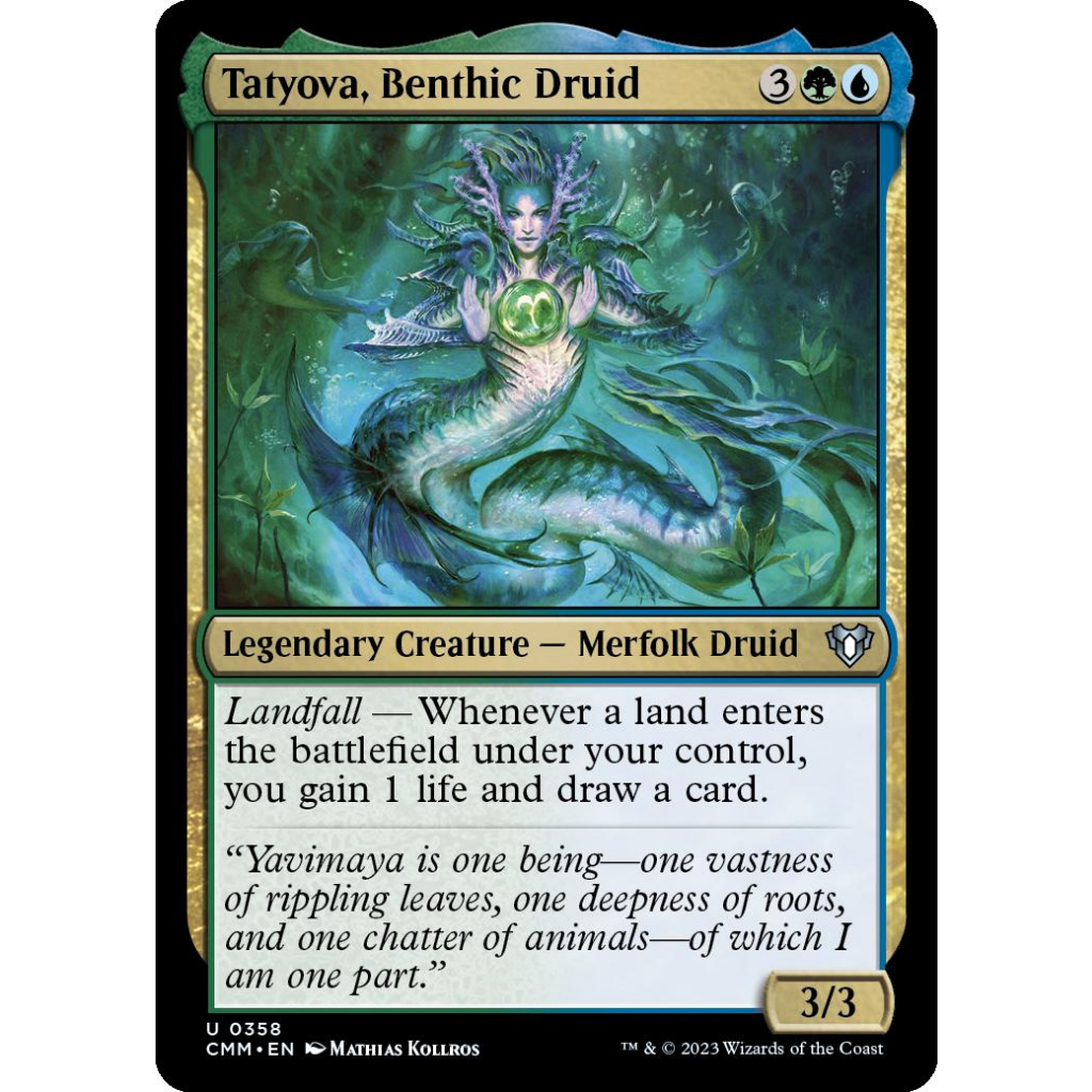Tatyova, Benthic Druid Uncommon Commander Masters Magic the Gathering ...