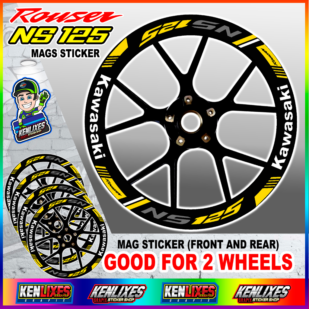 NS 125 FI Rouser Mags Stickers Decals (FRONT & REAR) | Shopee Philippines
