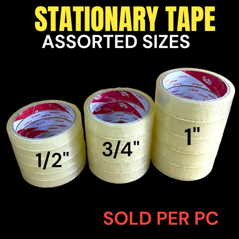 Stationary Tapes (1/2,3/4,1") Sold per Pc | Shopee Philippines
