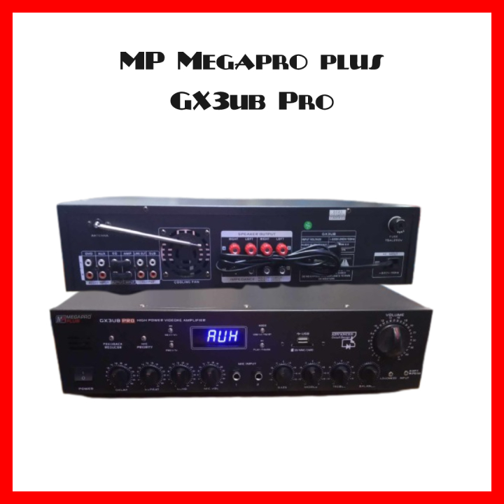 MP MEGAPRO PLUS GX3ub pro Karaoke Amplifier 300W x 2 with USB, and ...