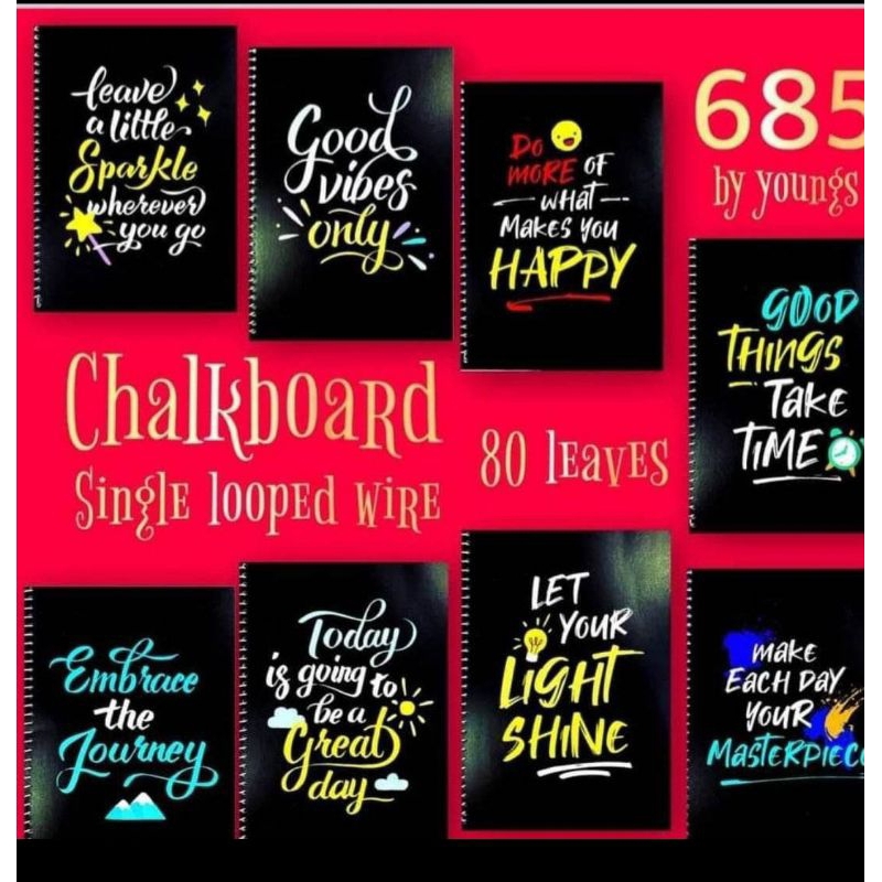 685 notebook 80 leaves size: 6"x8.5" (random design only) | Shopee ...