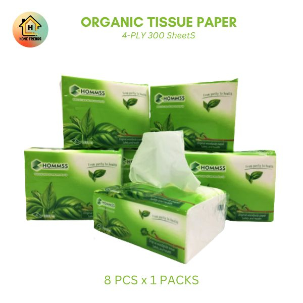 HT - Hommss Facial Tissue 100% wood pulp 8pcs/pack 300 sheets Model-GL ...