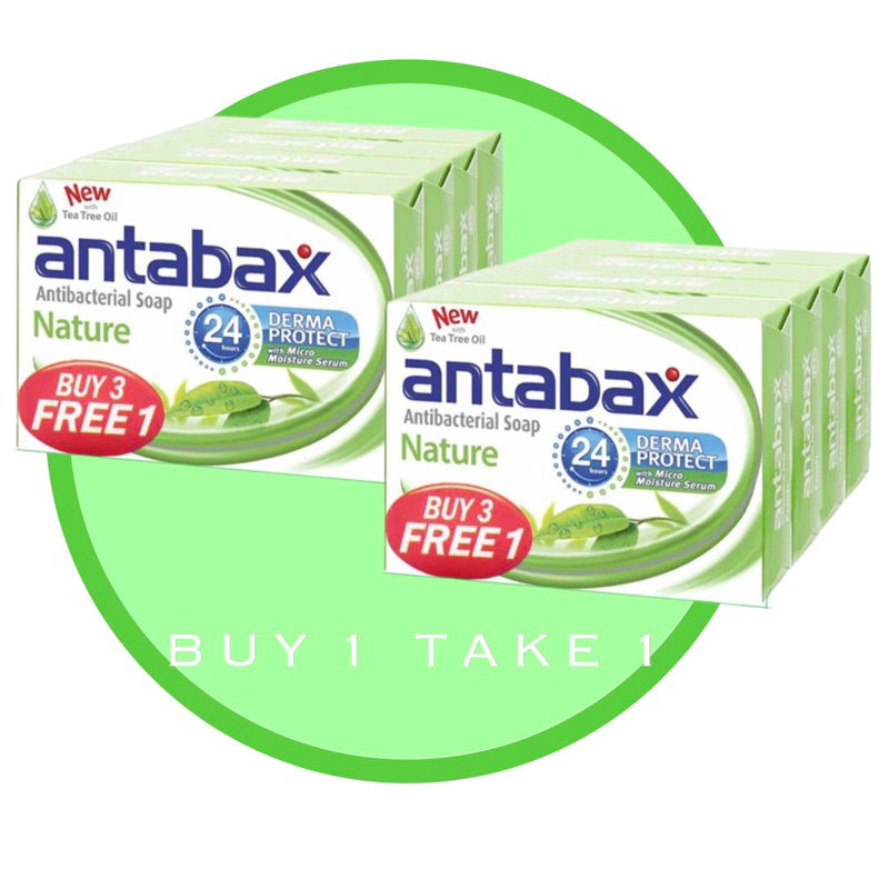 Buy 1 Take 1 Antabax Nature Antibacterial Bar Soap | 4Bars x 85g ...