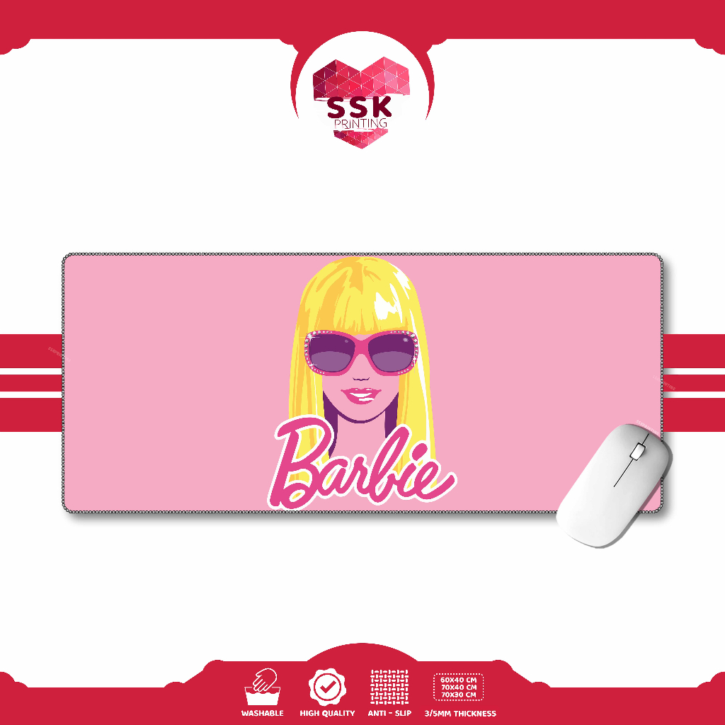 Barbie Design Extended Mousepads | Gaming | Deskmat | Long mousepad ...
