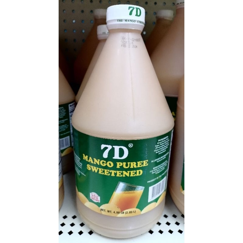 7D Mango Puree sweetened 1/2 gal | Shopee Philippines