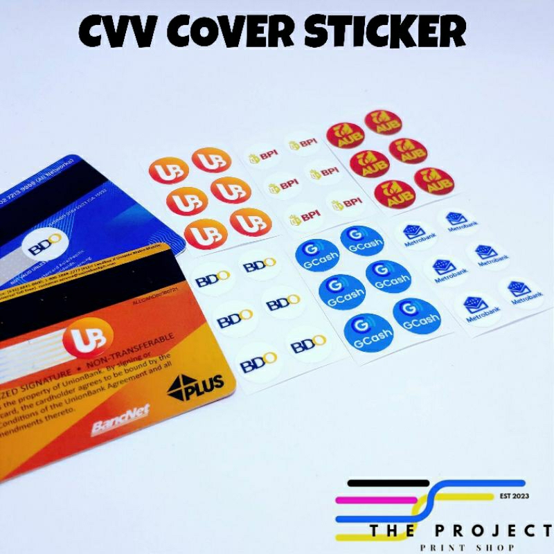 6PCS Credit/Debit Card CVV Cover Stickers Holographic and glossy. High ...