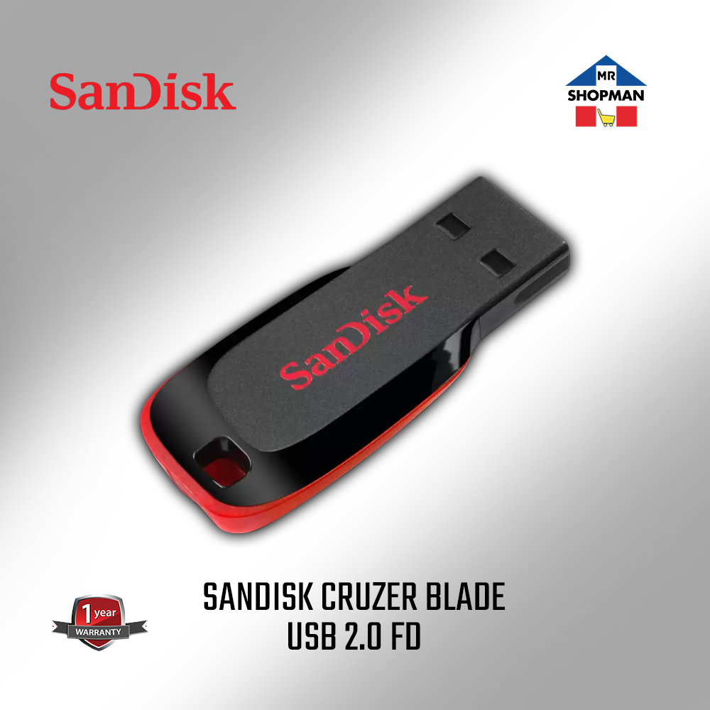 Sandisk Cruzer Blade USB 2.0 32gb 64gb 128gb FlashDrive Storage Drive ...