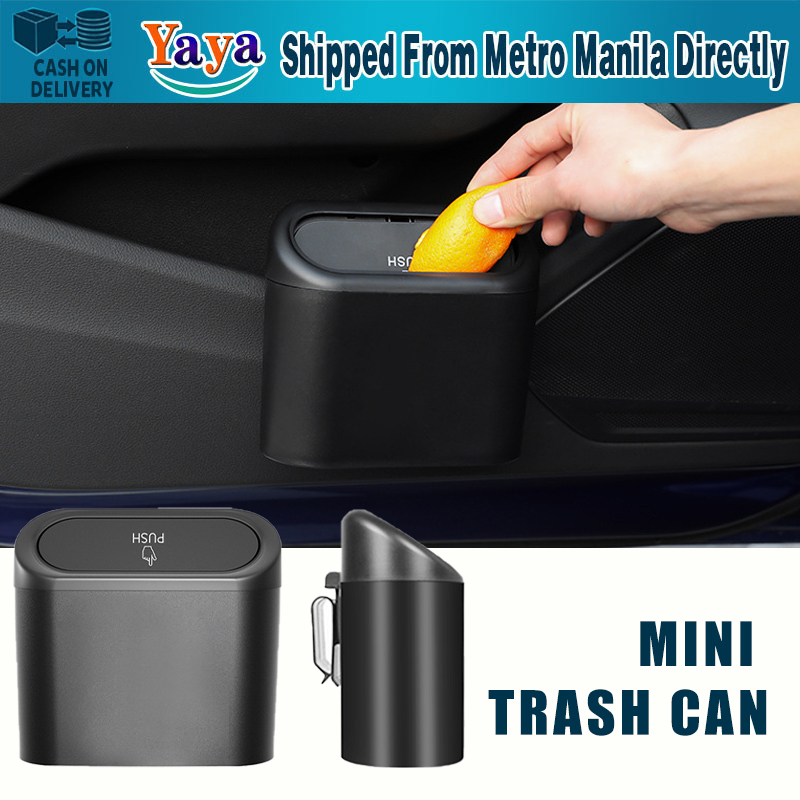 【Fast Delivery】Portable Trash Bin Car Dustbin Organizer Holder Hanging ...