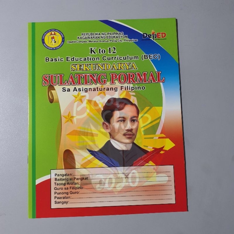 K to 12 Basic Education Curriculum (BEC) Sekundarya Sulating Pormal ...