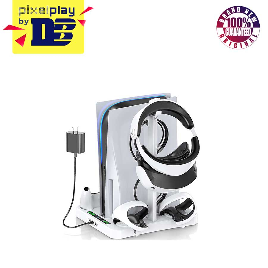 TOKLUCK PS5 PSVR2 Cooling Stand w/ Controller Charger & Headset Holder ...