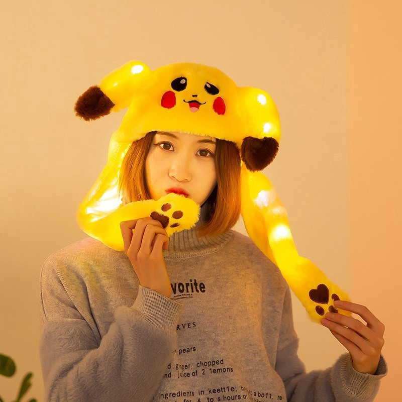 TikTok Bunny Hat Cute Rabbit Ear Cap Cartoon Pikachu Kids Girls Hat Tik ...