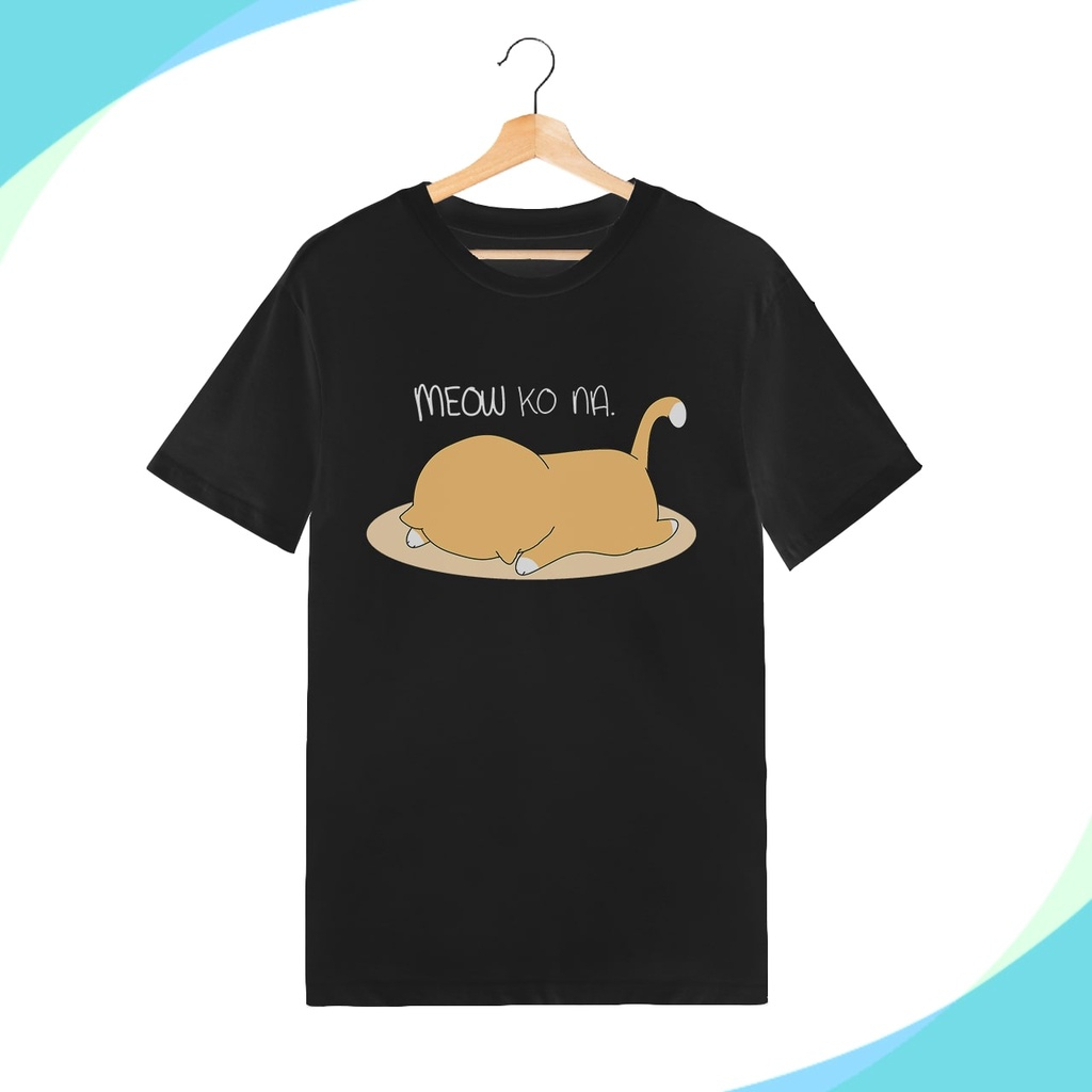 SSKAIT Printed Pusa Meow ko na Funny cat mood black cotton shirt ...