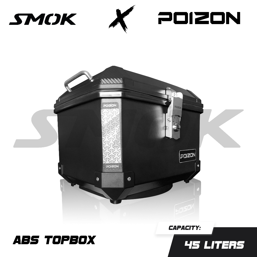 SMOK X POIZON ABS TOP BOX 45L WITH BACKREST (ALLOY BOX STYLE ONLY ...