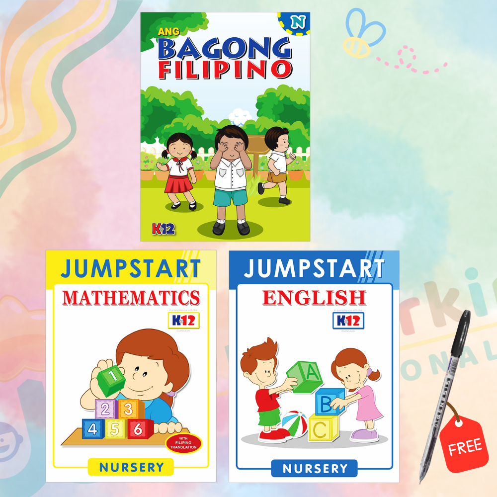 WKOS NURSERY JUMPSTART WORKBOOKS (Filipino, English & Mathematics ...