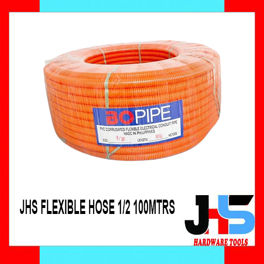 JHS pvc orange corrugate electrical flexible hose1/2 " 3/4 "solo per roll (50meters and ...
