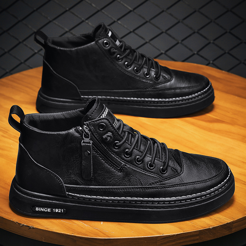 waterproof martin boots high top loafer shoes sports leather shoes ...
