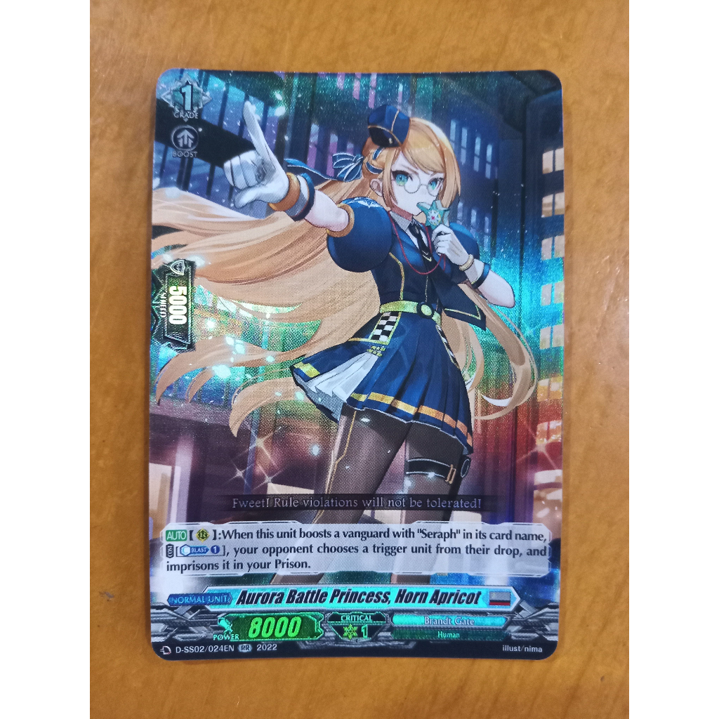 CFV Aurora Battle Princess, Horn Apricot RR D-SS02 Brandt Gate Cardfight Vanguard English ...